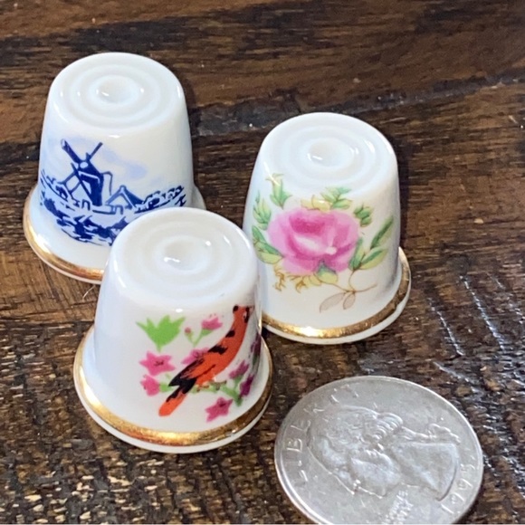 sandford | Other | 5 Sandford Rose Flower Fine Bone China Sewing ...